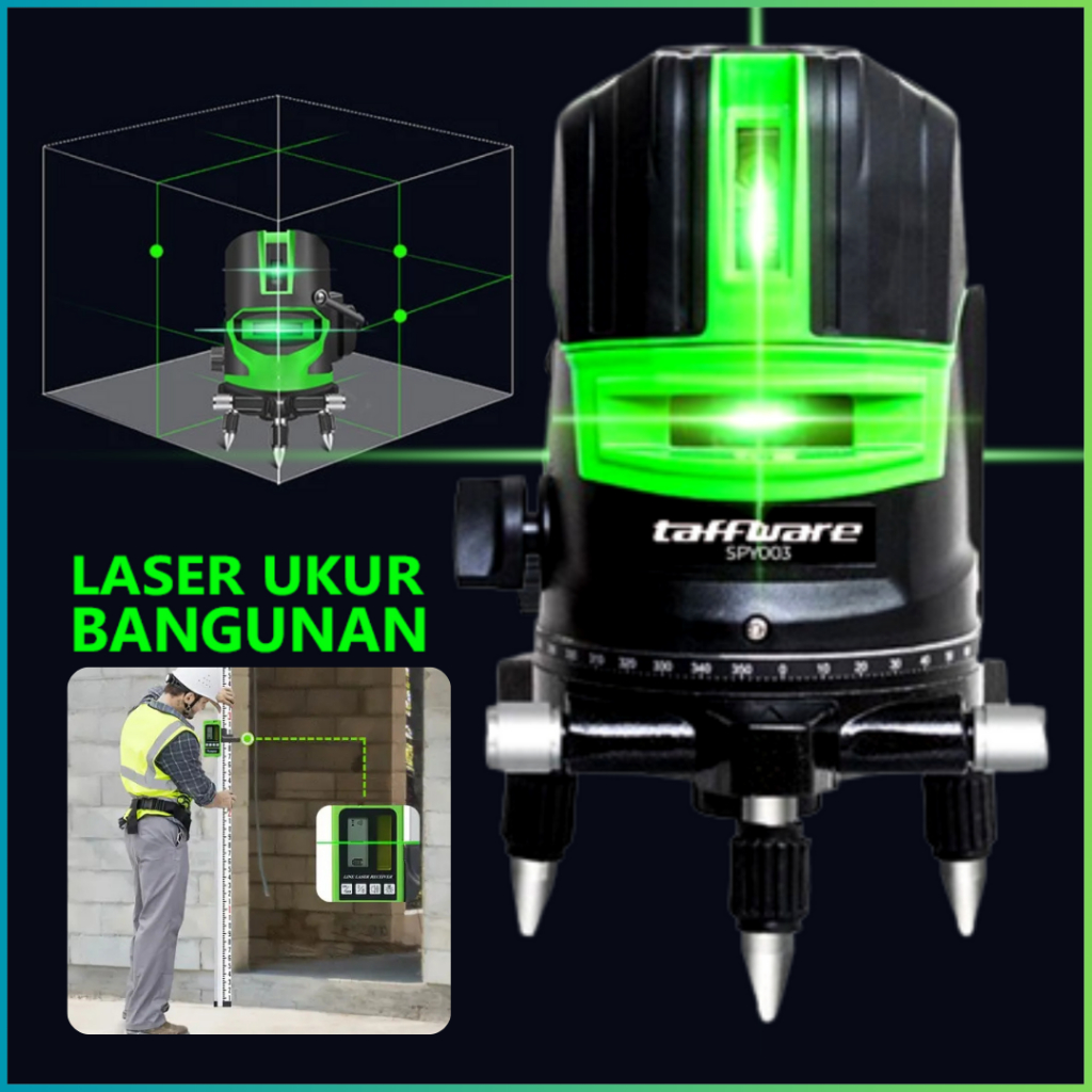 Jual JAYA Taffware Self Leveling Green Laser 2 Line alat ukur meteran ...
