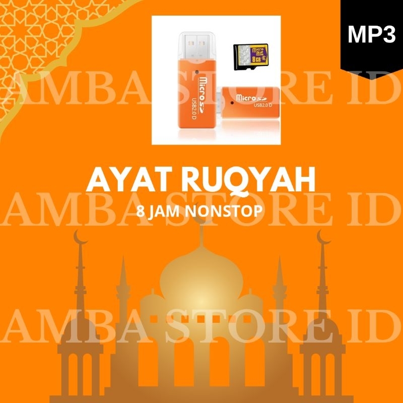 Jual AYAT RUQIYAH NON STOP MP3, MEMORI SD CARD 8 GB+USB CARD READER ...