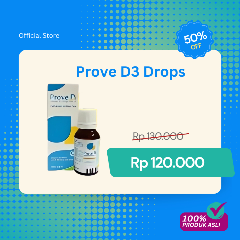 Jual Prove D3 anak Drop-Vitamin D3 400 UI tetes 12.5 Ml untuk dewasa ...