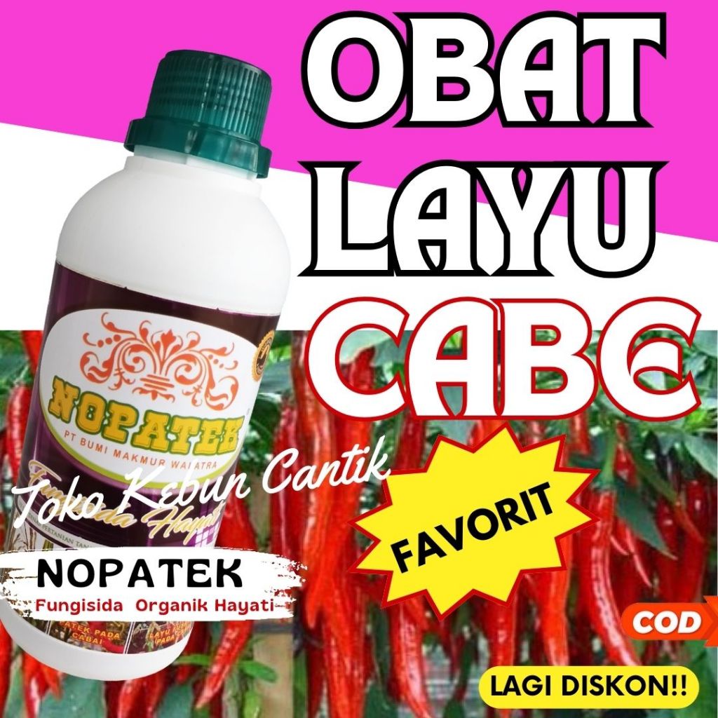 Jual NOPATEK Fungisida Obat Layu Fusarium Cabai – Pengendali Layu ...