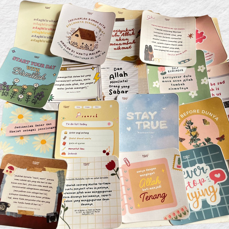 Jual Stiker Mini Islamic Sunnah Quotes Ayat Hadits for tumbler buku ...