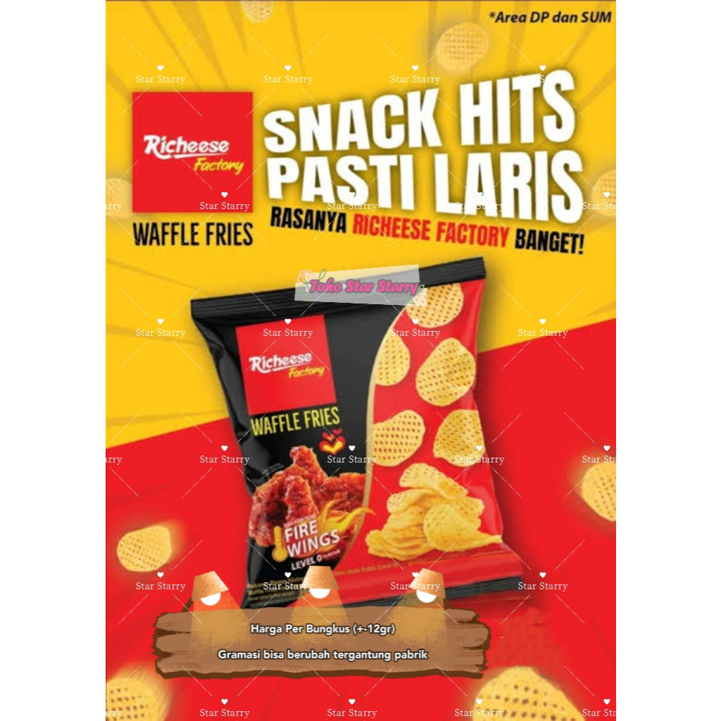 Jual [Per Pcs] 12gr Waffle Fries Fire Wings Waffle Fries Rich Burger ...