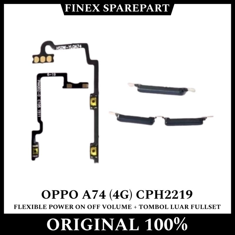 Jual PERNIK TOMBOL LUAR POWER ON OFF VOLUME + FLEXIBLE FLEKSIBEL POWER ON OFF VOLUME OPPO A74 4G ...