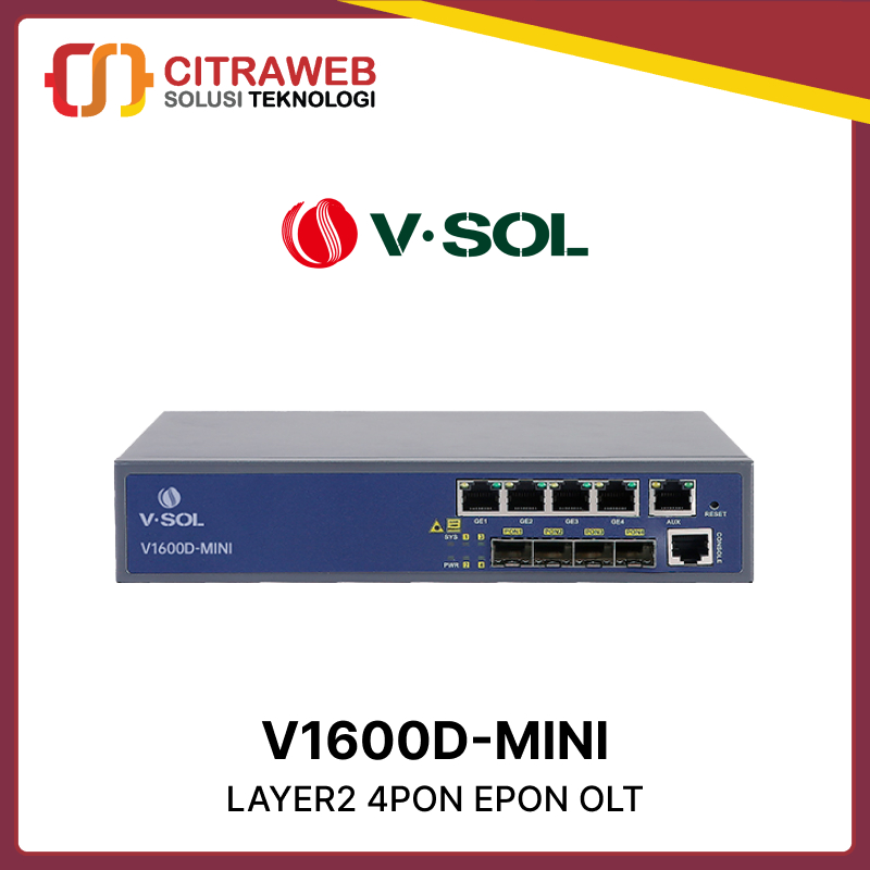 Jual V-SOL V1600D-MiNi L2 4 PON EPON OLT vsol v1600d-mini layer2 4 port pon epon olt | Shopee ...