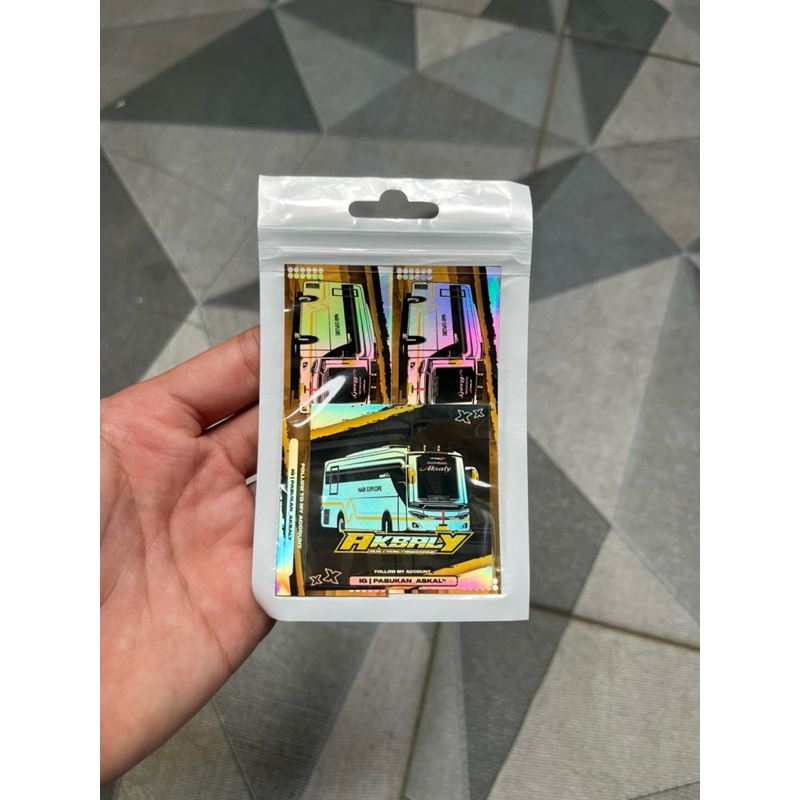 Jual STIKER BUS AKSALY HOLOGRAM ASLI | Shopee Indonesia