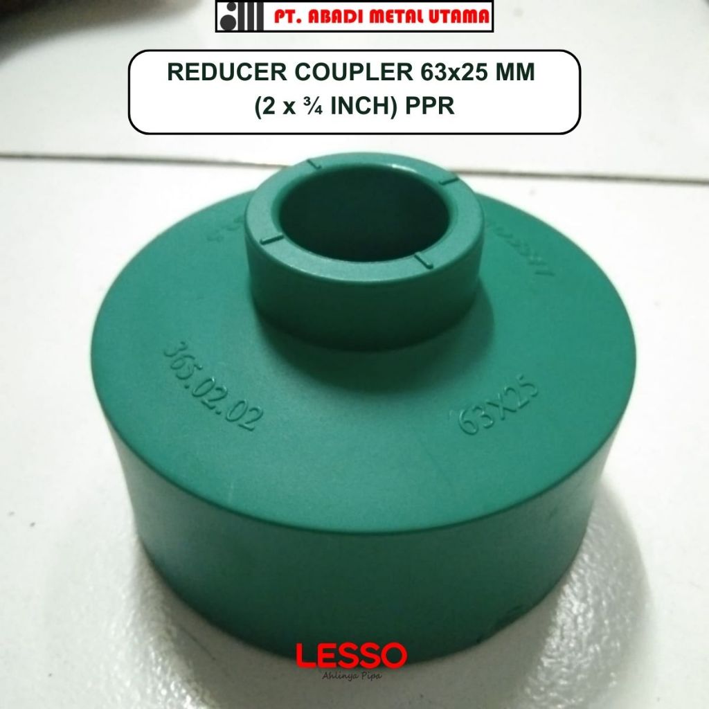 Jual Reducer Coupler PPR Lesso ( Reducer Soket PPR ) Green 63x25 mm (2 ...