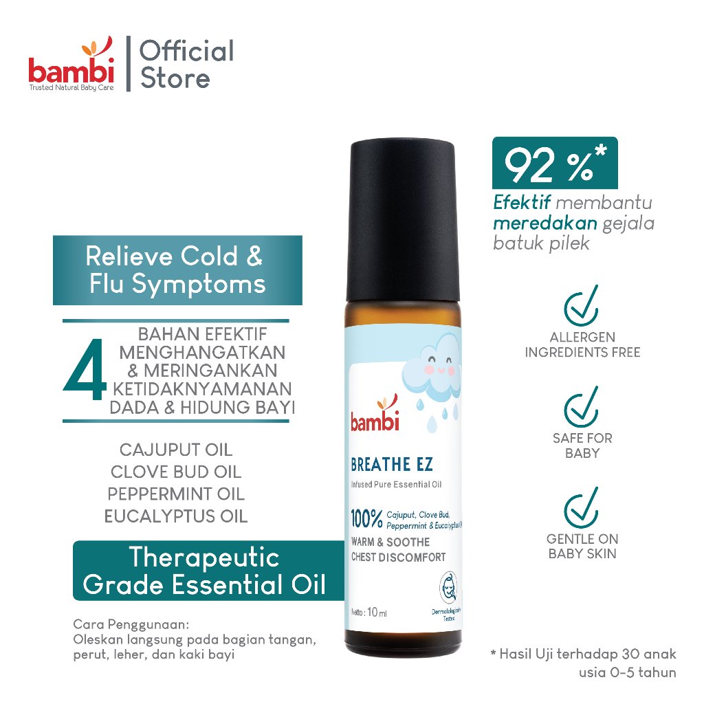 Jual Bambi Baby Breathe Easy Essential Oil - 10ml | Shopee Indonesia
