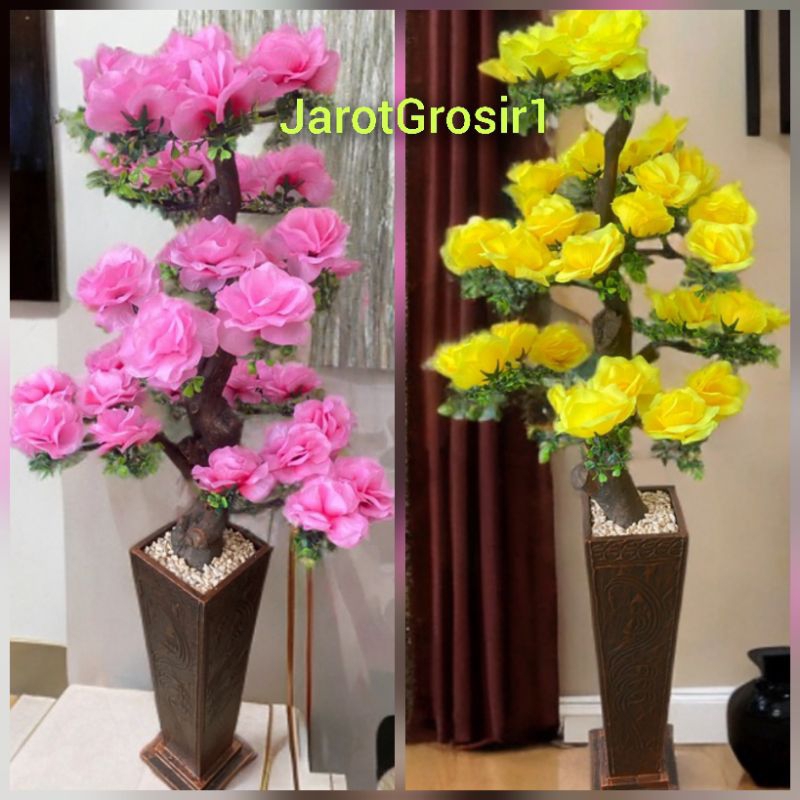 Jual 5 KUNTUM X 7 CABANG TINGGI 120CM MAWAR SEMANGGI OXILLIA LENGKAP ...