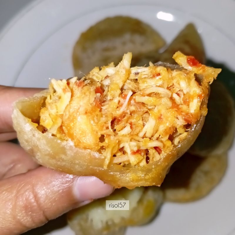 Jual cireng isi ayam suwir pedas 10pcs jando bakso keju risol57 ...