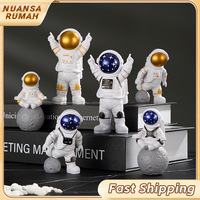 Jual 3pcs / Set Dekorasi Astronis Topper Kue Bahan PVC Desain Astronot ...
