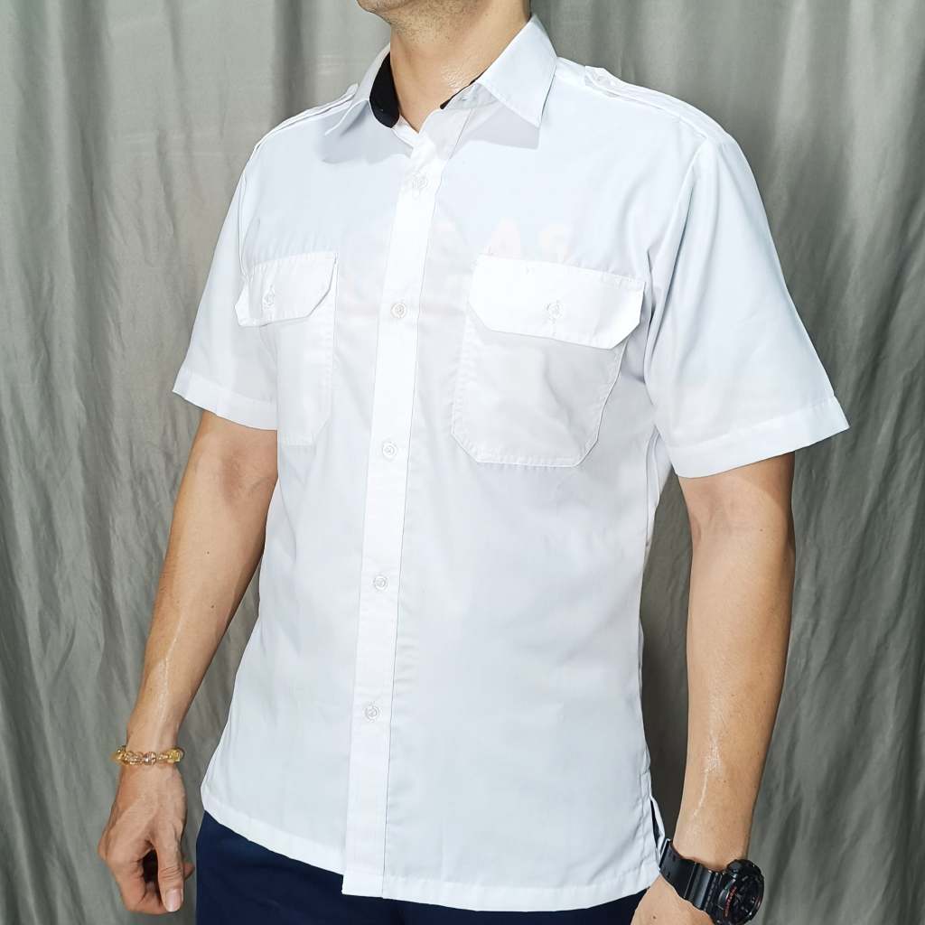Jual Kemeja Putih Pria Pilot PNS PDL Dixon Gabrian Lengan Pendek Dan ...