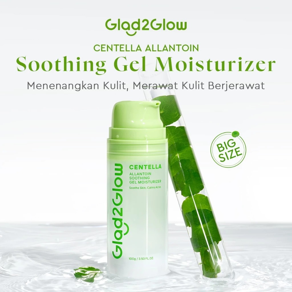 Jual GLAD2GLOW Centella Allantoin Soothing Moisturizer Gel 100gr ...