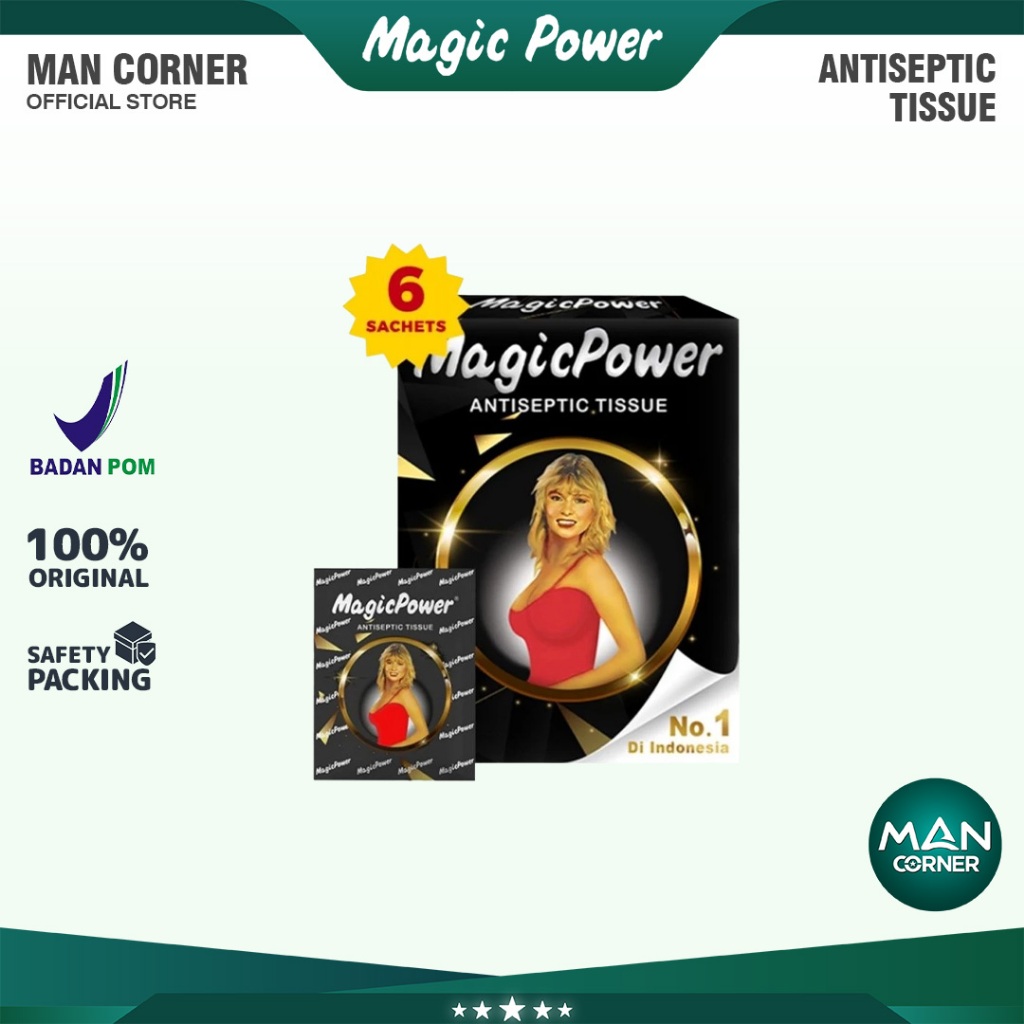 Jual Magic Power Tissue - Antiseptic Tissue Original - 1 Box (6 Sachet ...