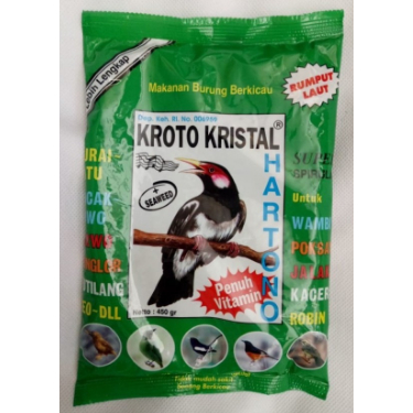 Jual Pakan Burung Kroto Kristal Hartono HIJAU 450 Gram / Pakan Burung ...