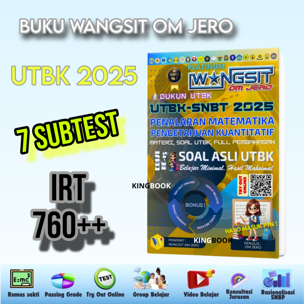 Jual Buku Wangsit Om Jero UTBK SNBT 2025 Penalaran Matematika Pengetahuan | Shopee Indonesia
