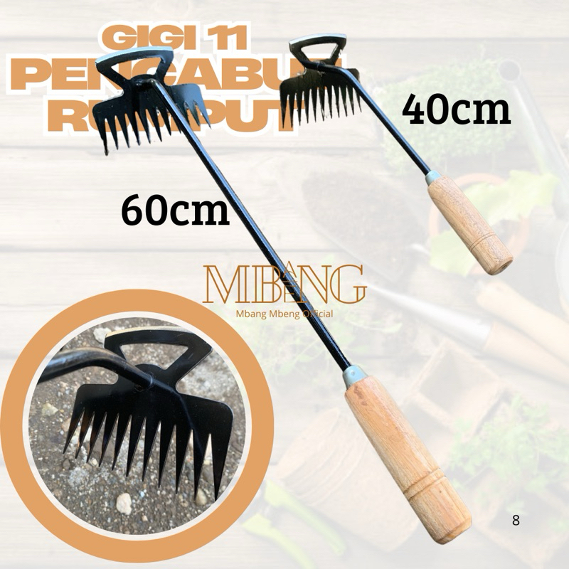 Jual Mbang-Mbeng Pencabut rumput gigi 11 panjang 65cm bahan asli plat ...