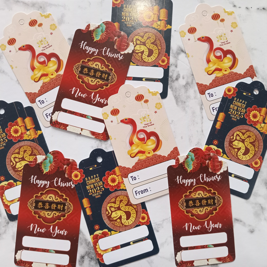Jual 10pcs Hang Tag Imlek Chinese New Year - Kartu ucapan Imlek | Shopee Indonesia