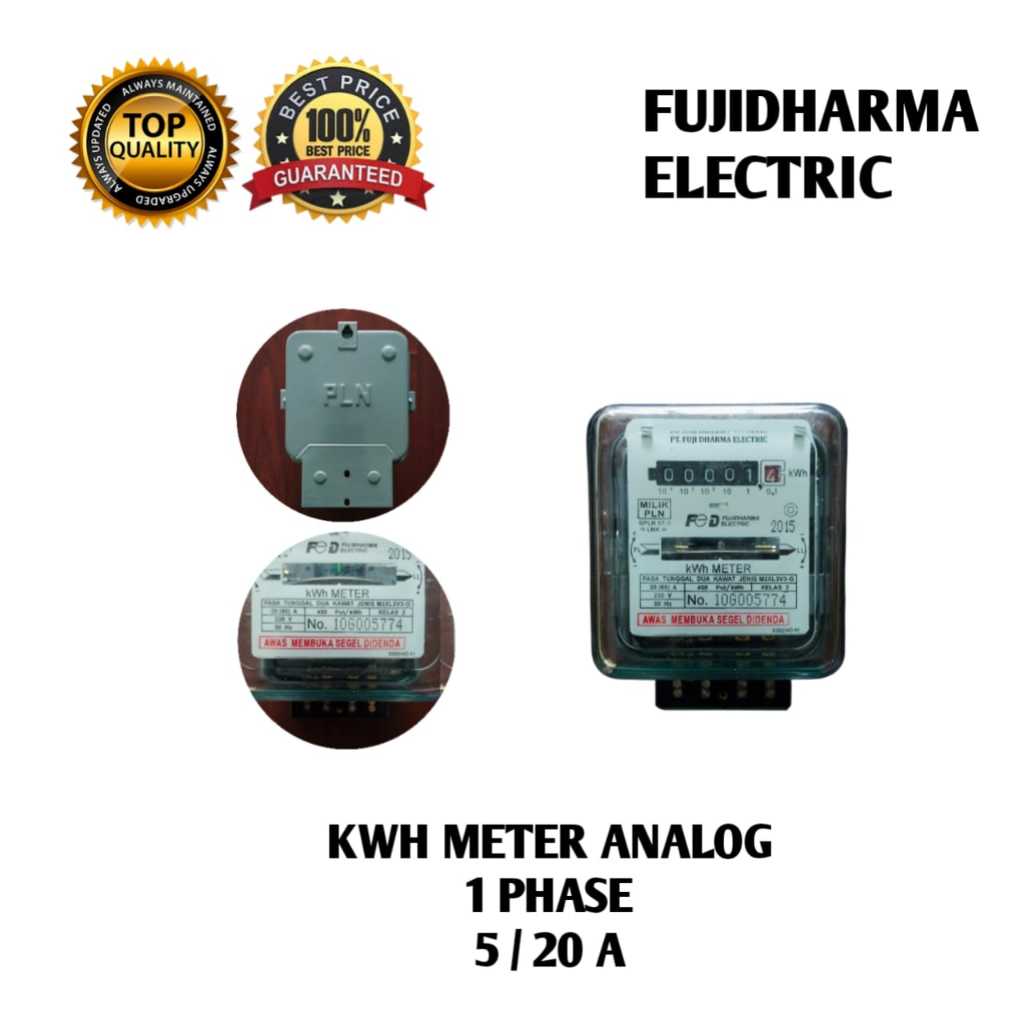 Jual KWH METER 1 phase fuji dharma 5 20A KWH METER 1 PHASE FUJI DHARMA 5 20 A Pascabayar Meteran ...