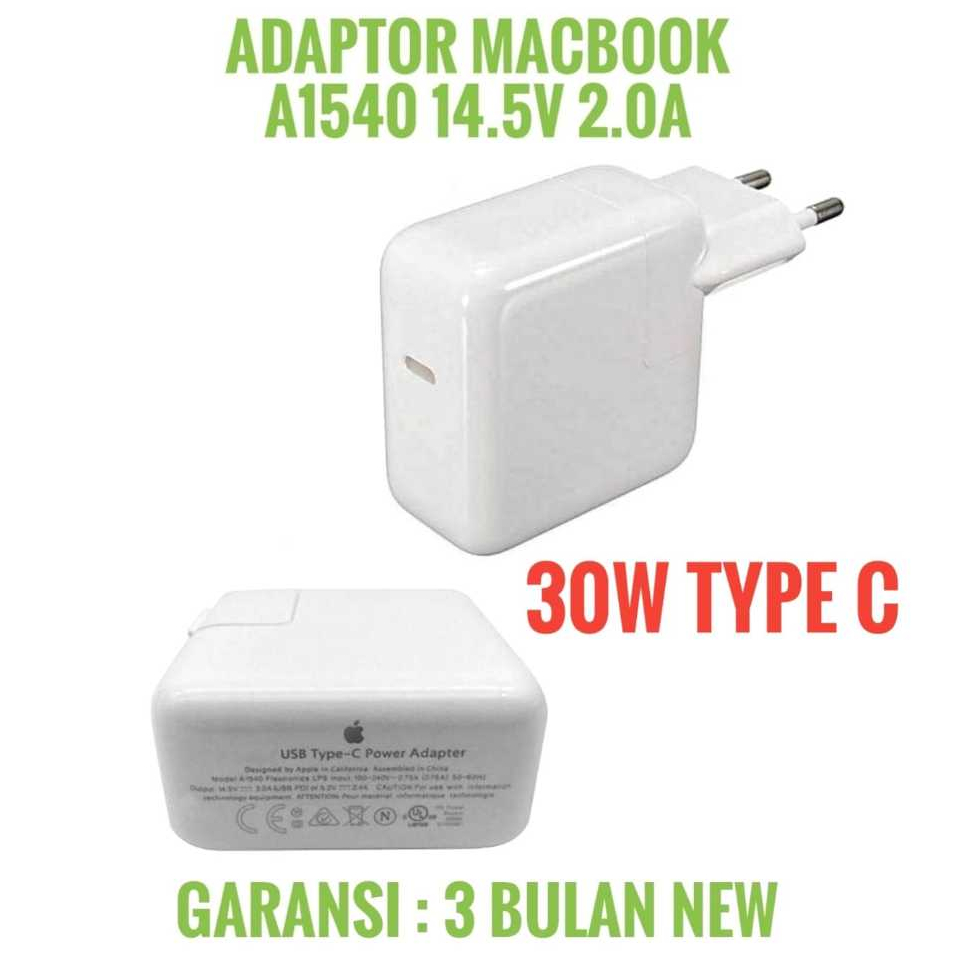 Jual Adapter Charger Mac Air M1 M2 A1534 A1989 A2337 30W USB C | Shopee ...