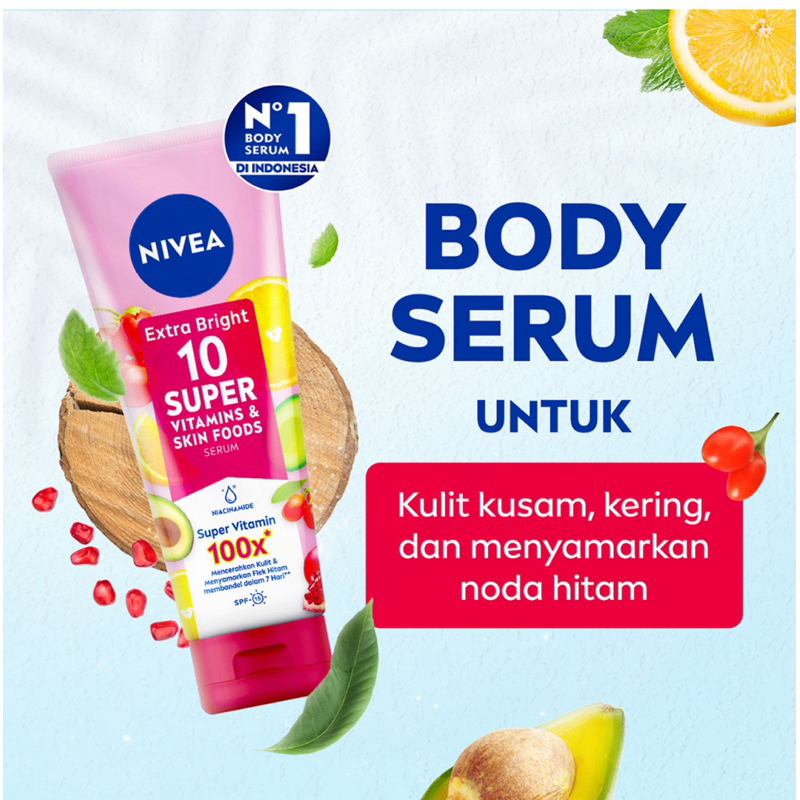 Jual Nivea Extra Bright Vitamin & Skin Foods Body Serum Super 10x ...