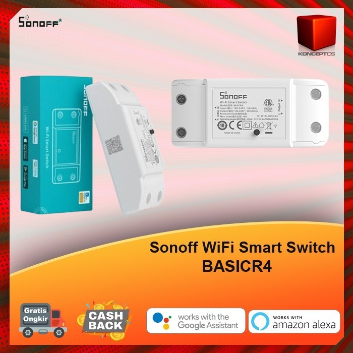 Jual Sonoff WiFi Smart Switch BASIC R4 Saklar Pintar 1 Gang/Channel ...