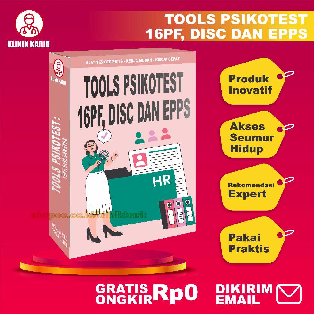 Jual TOOLS PSIKOTES - Alat Tes Rekrutmen 16PF, DISC & EPPS - Pengukur ...