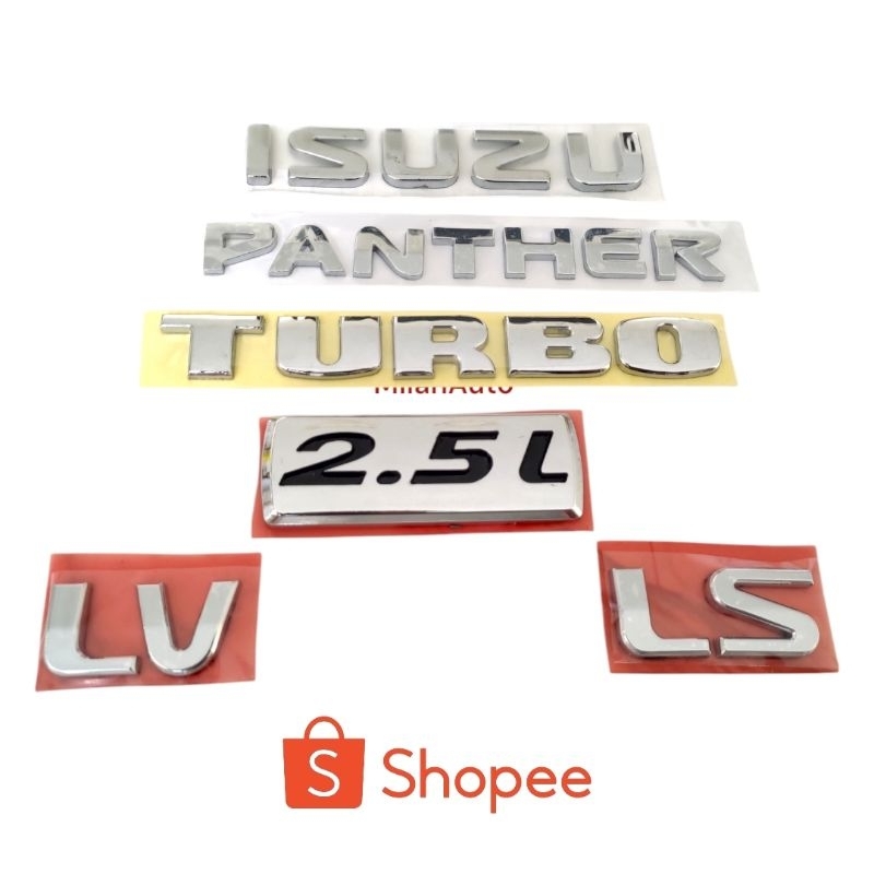 Jual emblem logo tulisan panther isuzu/emblem logo panther new/emblem ...