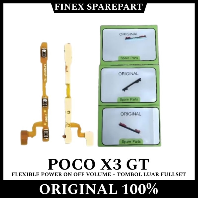 Jual PERNIK TOMBOL LUAR POWER ON OFF VOLUME + FLEXIBLE FLEKSIBEL POWER ON OFF VOLUME POCO X3 GT ...