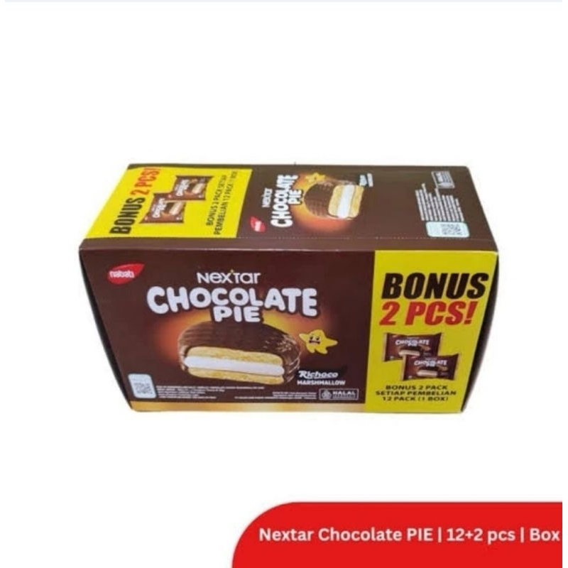 Jual Nabati Nextar Chocolate Pie Richoco Marshmallow isi 12 + 2 Pcs ...