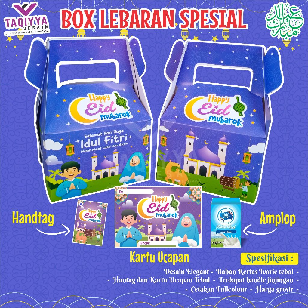 Jual Box Hampers Lebaran Ungu / Box Lebaran Elegant / Hampers Elegant ...