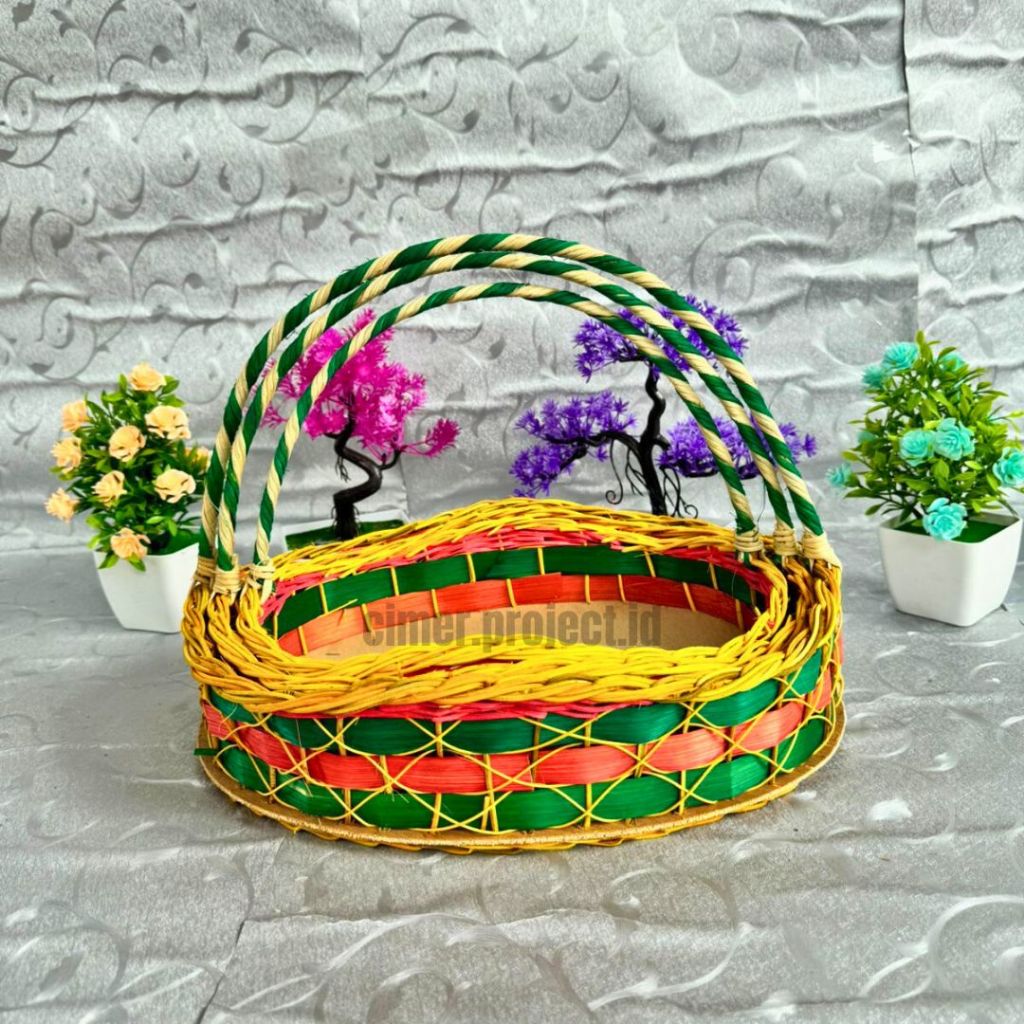 Jual KERANJANG PARCEL ROTAN 1 SET ISI 2 MODEL SILANG WARNA | Shopee ...