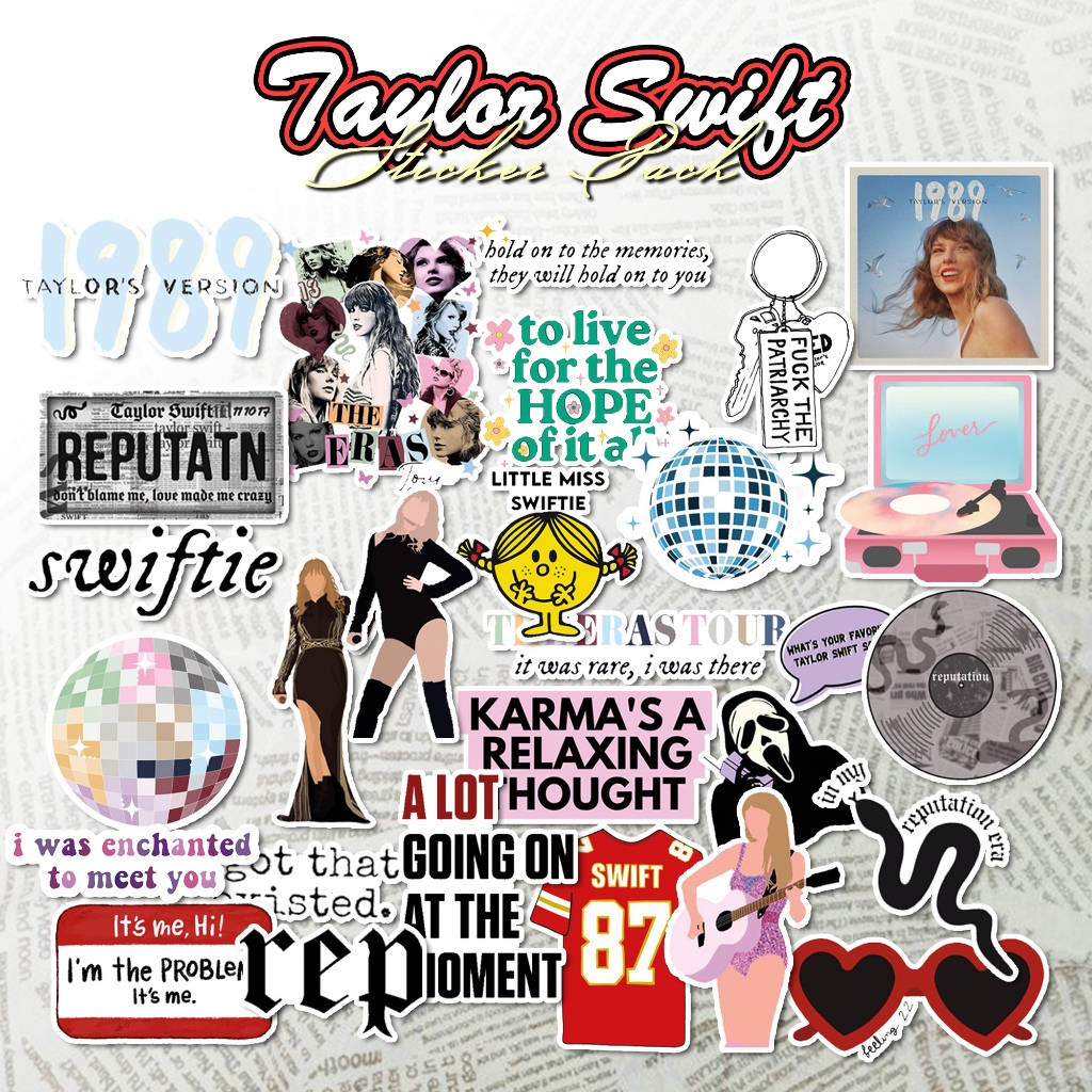 Jual 27pcs TAYLOR SWIFT Sticker Pack | Stiker Tahan Air Anti Luntur ...
