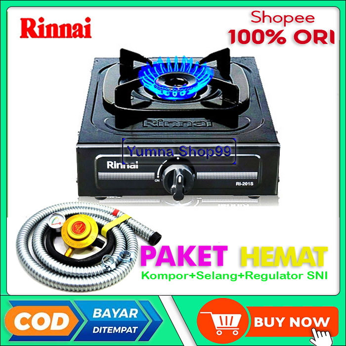 Jual Rinnai RI-201S Kompor Gas 1 Tungku Rinnai RI 201 S Kompor Rinnai ...