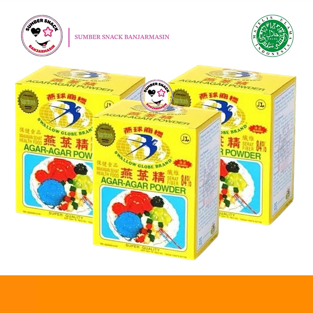 Jual Swallow Globe Brand Agar Agar Powder (Isi 12pcs/box) (12x7g) (4 ...