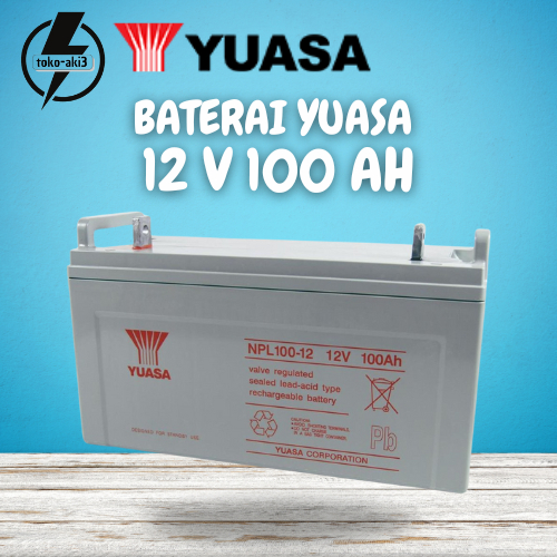 Jual YUASA AKI KERING NP 100 - 12 ACCU 12V 100AH - BATERAI BATTERY VRLA ...