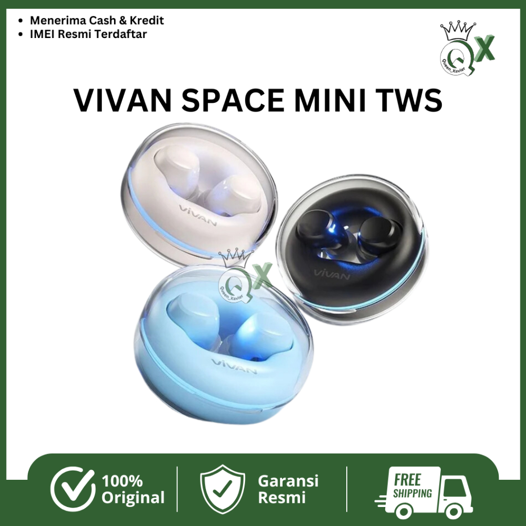 Jual VIVAN Space Mini TWS Bass Up Bluetooth 5.4 Low Latency 38MS ...