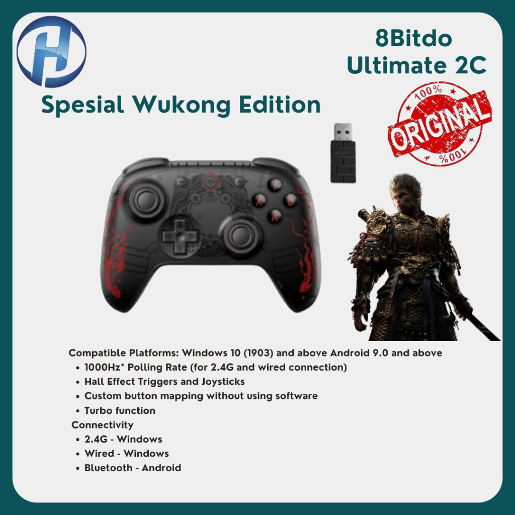 Jual 8Bitdo Ultimate 2C Black Myth Wukong Edition Wireless Wired ...