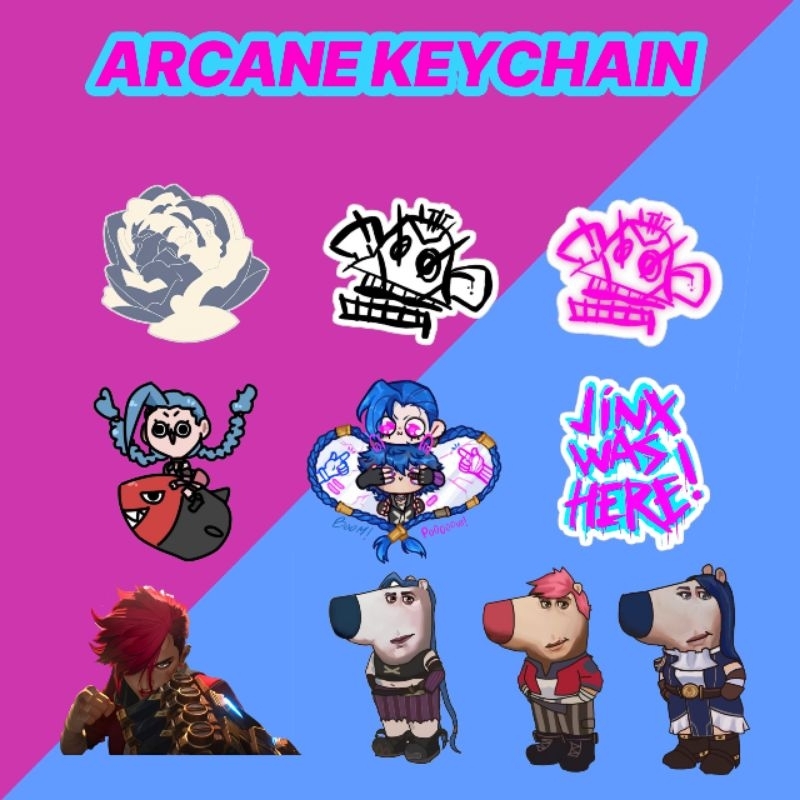 Jual ARCANE KEYCHAIN ACRYLIC LEAGUE OF LEGENDS Jinx Arcane | Shopee ...