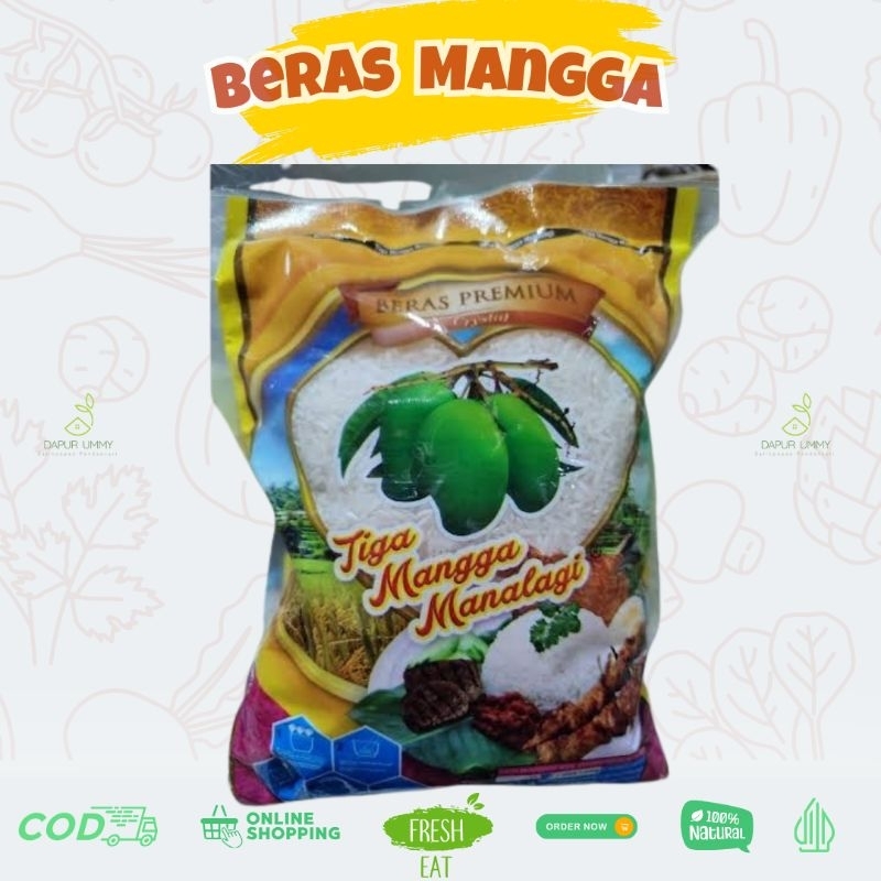 Jual BERAS • Tiga Mangga Manalagi 5kg | Shopee Indonesia