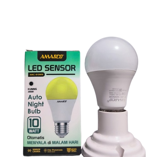 Jual AMASCO LIGHT SENSOR LAMPU LED SENSOR CAHAYA WARM WHITE 10W 10WATT ...