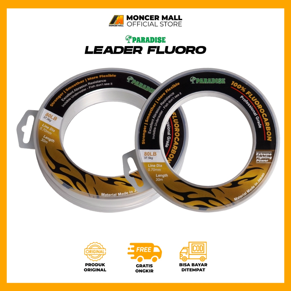 Jual Paradise Leader Senar Pancing Fluoro Carbon 30M Stonger 30lb/40lb ...