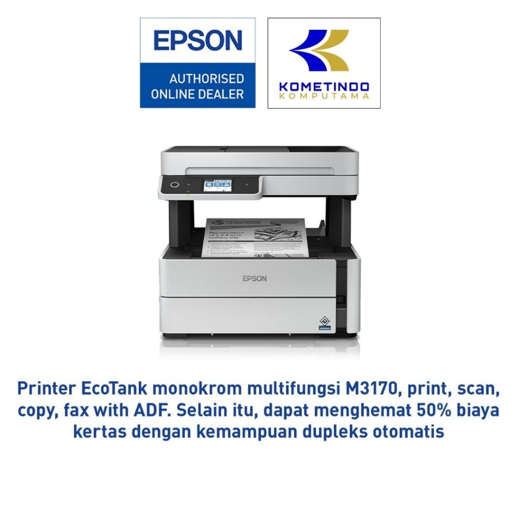 Jual Epson - M3170 (Print, Scan, Copy, Fax, LAN, Duplex, Wi-Fi Direct, ADF) - Epson EcoTank ...