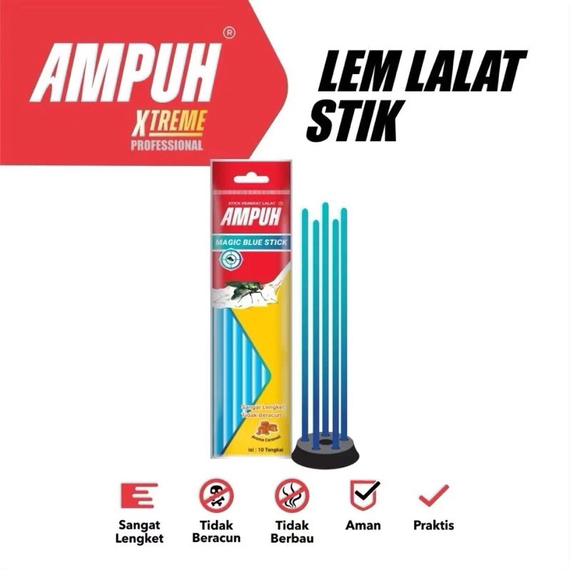 Jual (COD) LEM STIK / STICK PEREKAT LALAT AMPUH ISI 12 PCS MAGIC BLUE ...