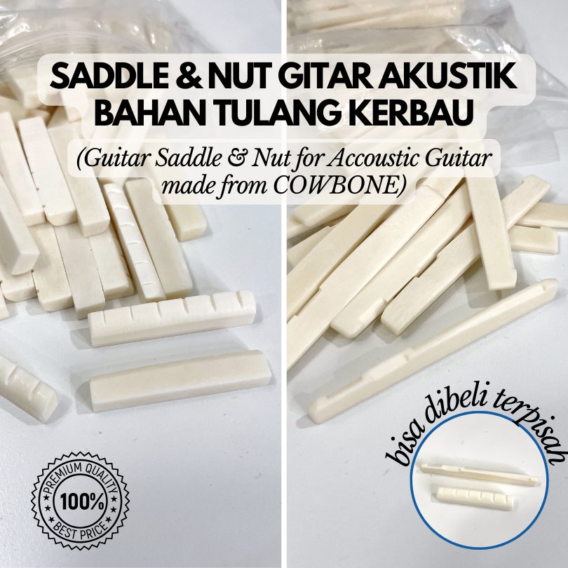 Jual Saddle & Nut Gitar Akustik Asli Tulang Kerbau Kuat Tahan Lama ...