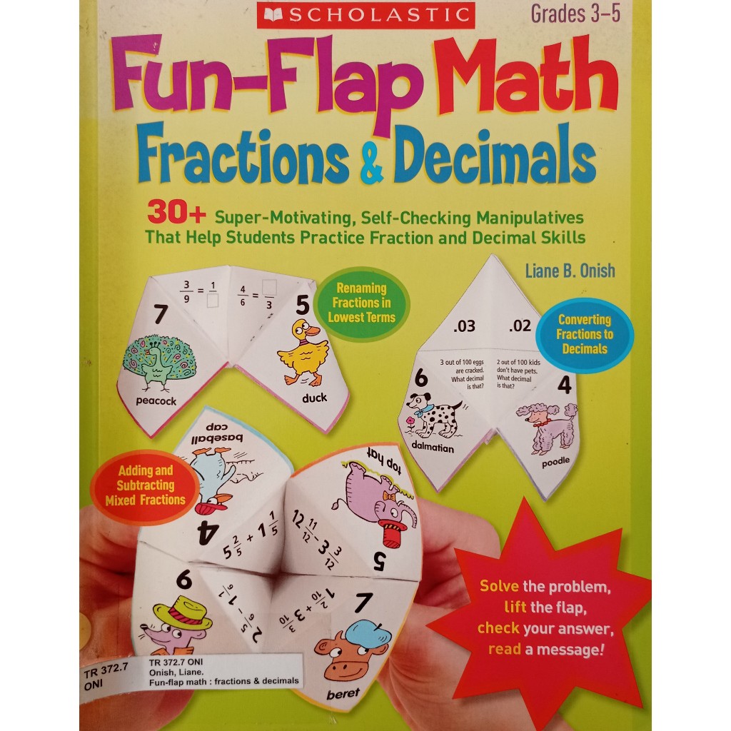 Jual Fun-Flap Math: Fractions & Decimals: 30+ Super-Motivating, Self ...