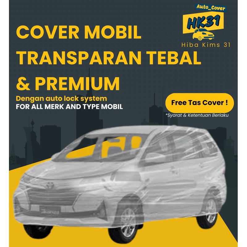 Jual Cover Mobil Transparan Premium waterproof - Sarung Mobil Bening ...
