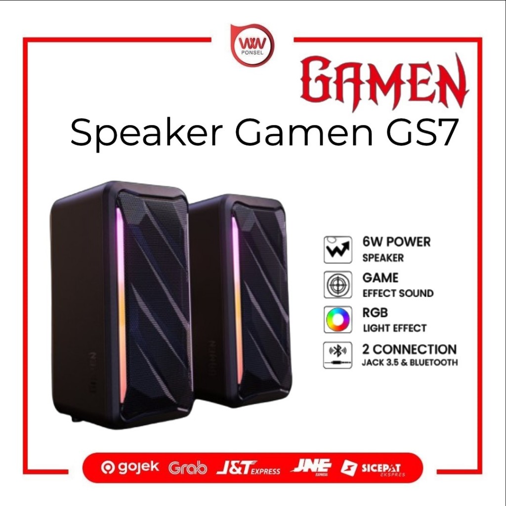 Jual GAMEN Speaker Sound GS7 Bluetooth Super Bass PC Gaming Surround 7 ...
