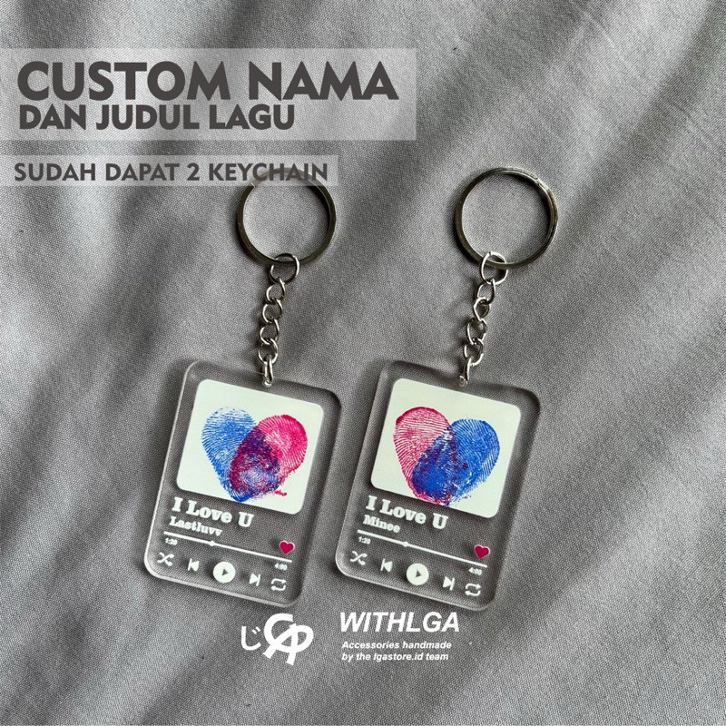 Jual LGA keychain sidik jari custom nama (dapat 2 keychain) | Shopee ...