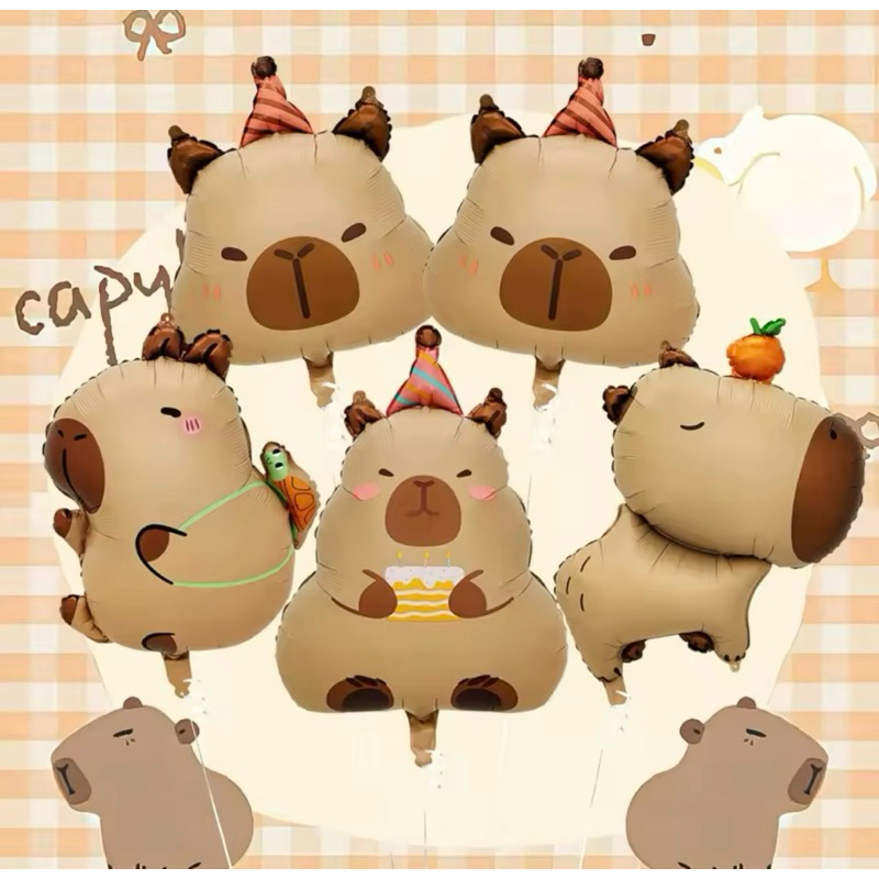 Jual 5pcs BALON CAPYBARA MIX | Shopee Indonesia