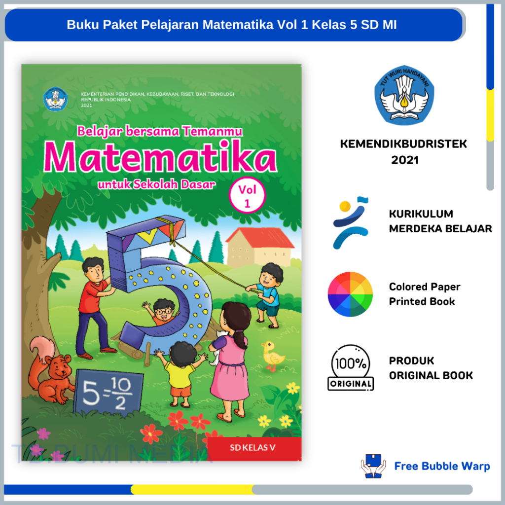Jual Buku Paket Mata Pelajaran Mapel Matematika MTK Vol 1 Kurikulum ...